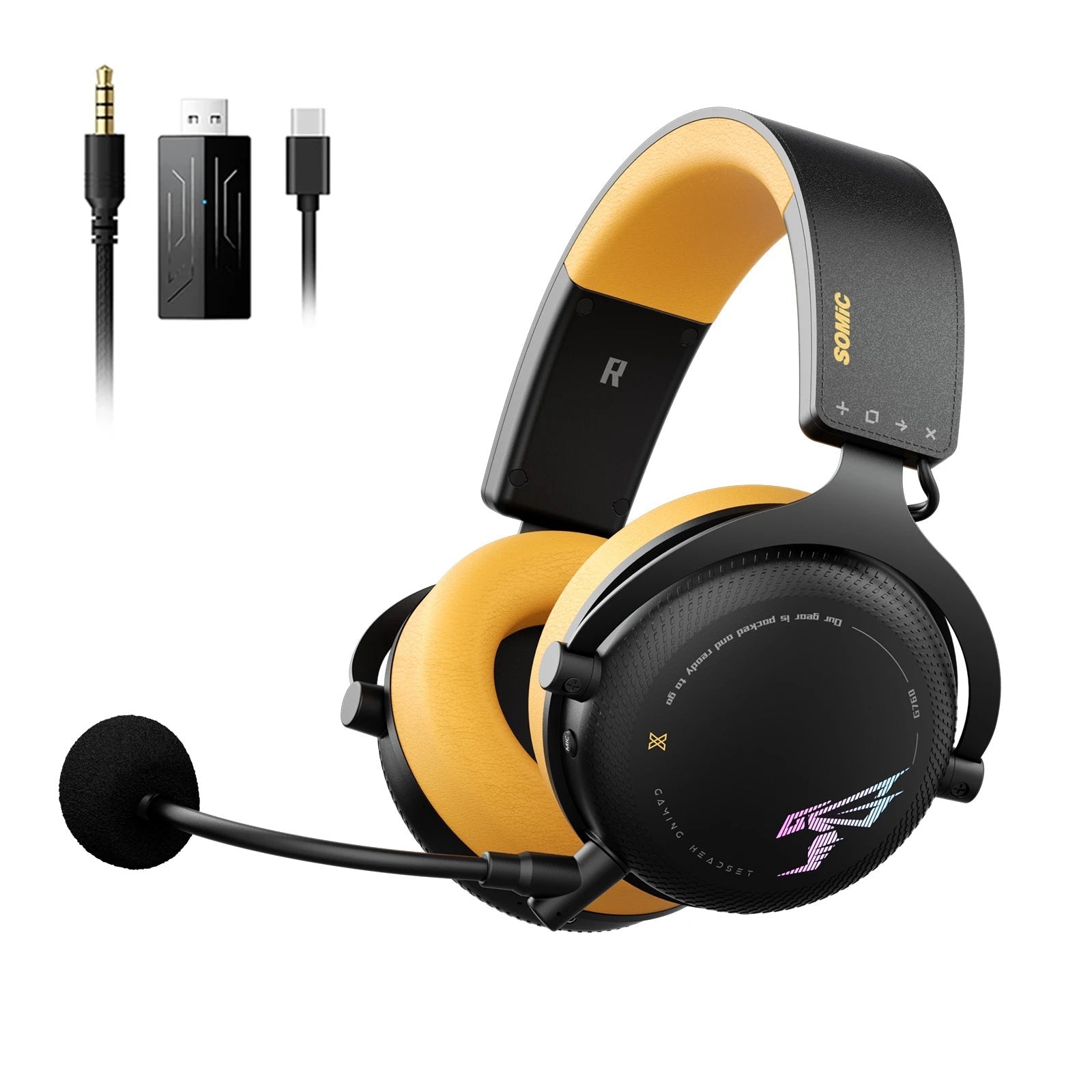 SOMiC Wireless Gaming Headset - PC|PS4|PS5|XBOX - Icespheric £89.95